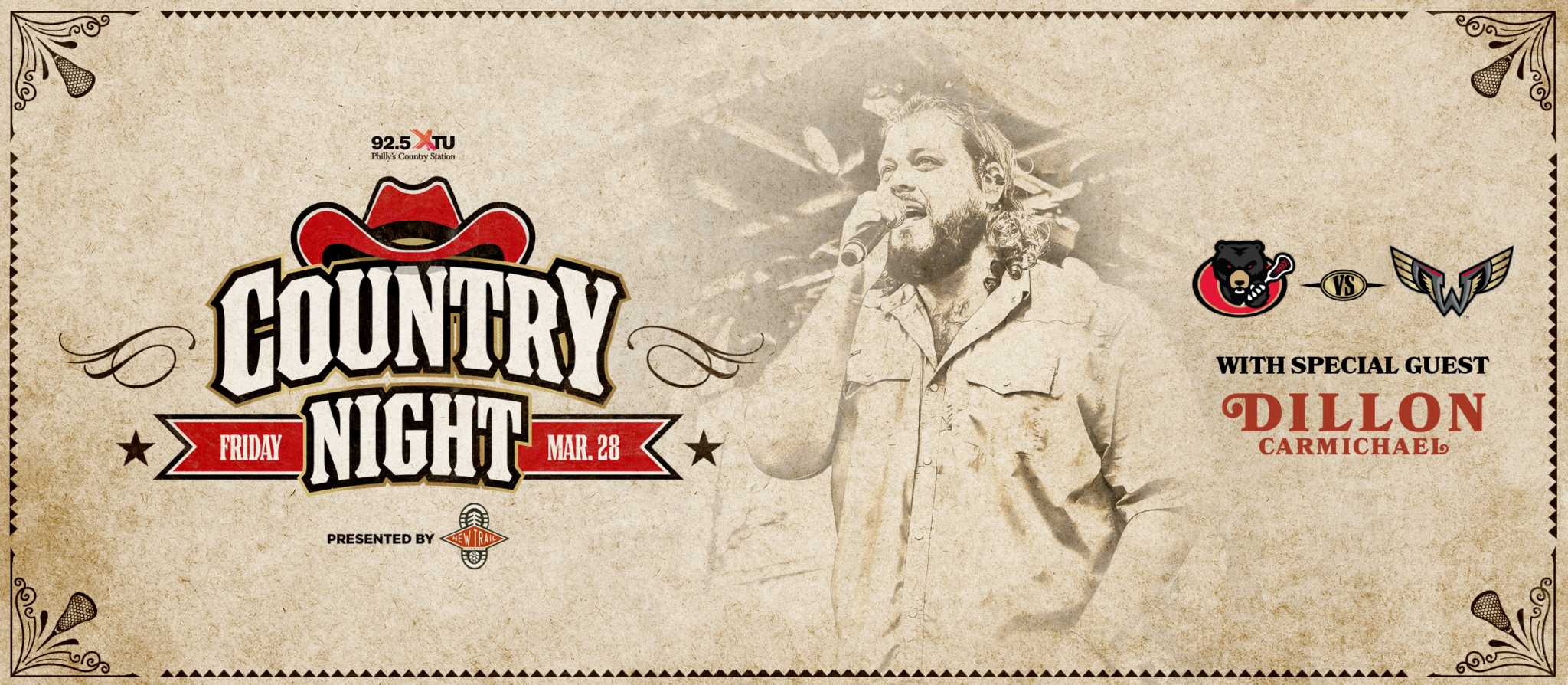 PHILADELPHIA WINGS ANNOUNCE COUNTRY STAR DILLON CARMICHAEL AS HALFTIME ...